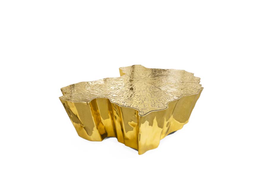 Living Room Design Structure Brushed Brass Matte - Home's Society