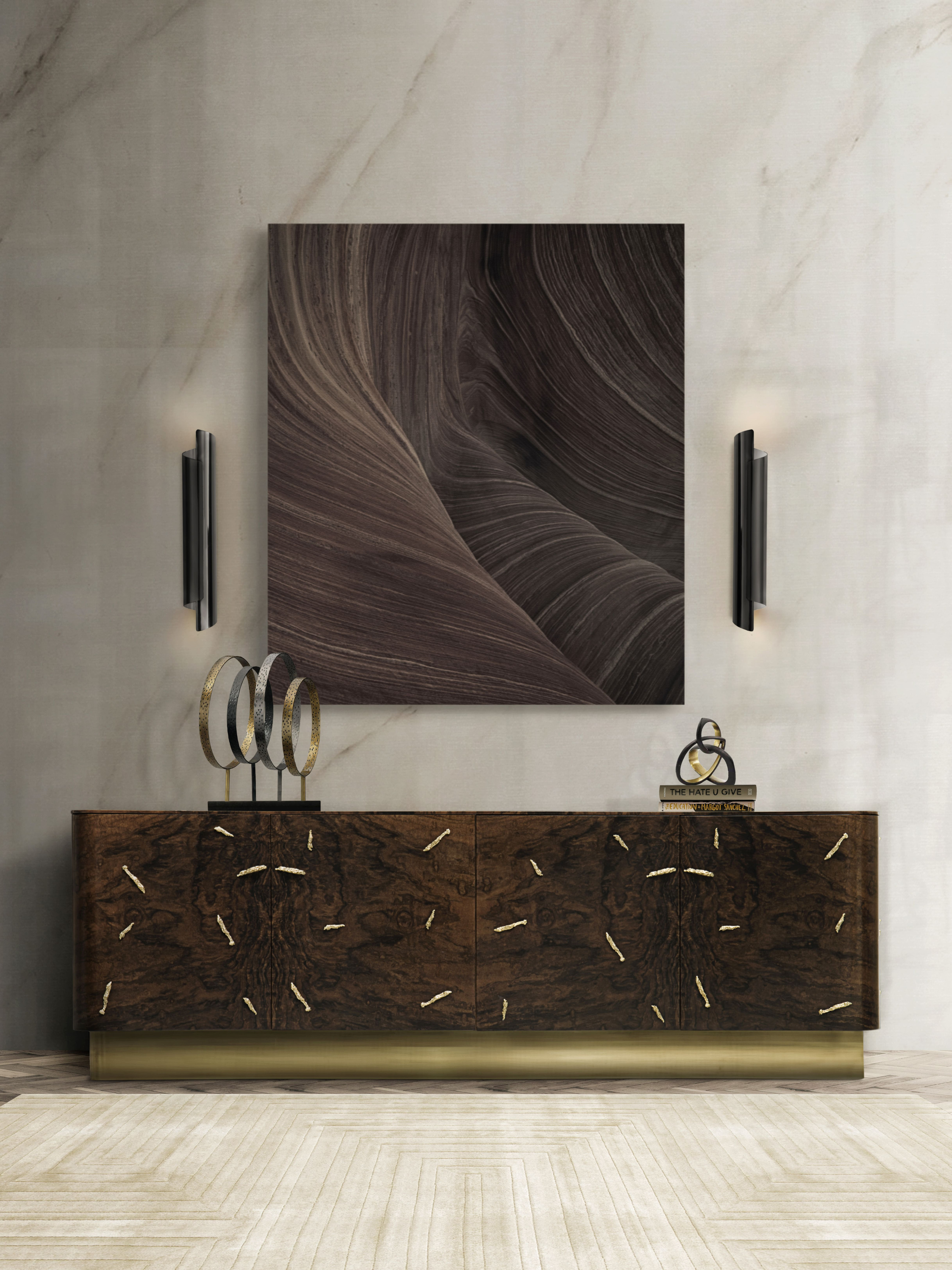 Alluring Hallway Interior Design Aided By The Use Of Captivating Earth ...